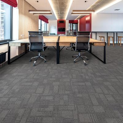 China Portals Waterproof Nylon Square or Rectangle Shape PVC Modular Office Carpet Tile 50*50cm for sale