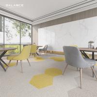 China Decorative Colorful Design Washable Hexagon Carpet Tiles Made of Fire Retardant Nylon for sale