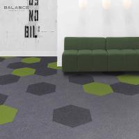 China Decorative Colorful Design Washable Hexagon Carpet Tiles Made of Fire Retardant Nylon for sale