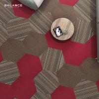 China Decorative Colorful Design Washable Hexagon Carpet Tiles Made of Fire Retardant Nylon for sale
