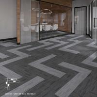 China Commercial Office Hotel Flooring Washable Modern Geometric Nylon PE Backed Carpet Tiles for sale