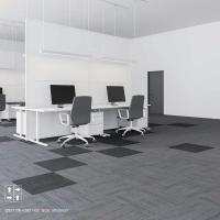 China Commercial Office Hotel Flooring Washable Modern Geometric Nylon PE Backed Carpet Tiles for sale