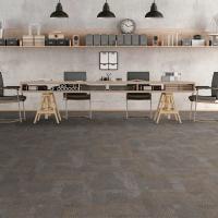 China Commercial Office Hotel Flooring Washable Modern Geometric Nylon PE Backed Carpet Tiles for sale