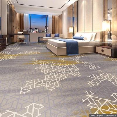 China Machine Woven Carpet with Cut Pile Construction in Luxury 5 Star Hotel Lobby Hallway for sale