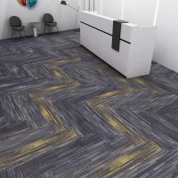 China Office Modern Style 100% Resilya Nylon Square Linearity Removable Floor Carpet 50x50 for sale