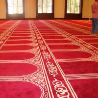 China Restaurant Mosque Prayer Carpet with Jute/PP Backing and Customized Patterns 4*25 M Roll for sale