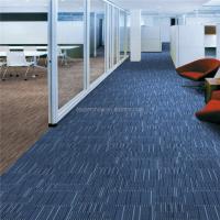 China 460 g/sqm Pile Weight 100% PP Stripe Design Carpet Tile for Office Hotel Projects for sale