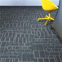 China 460 g/sqm Pile Weight 100% PP Stripe Design Carpet Tile for Office Hotel Projects for sale