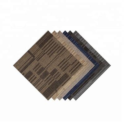 China 520g/sqm Pile Weight Commercial Room Carpet Tiles with PVC Backing and PP Surface for sale