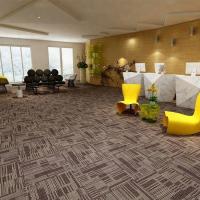 China 520g/sqm Pile Weight Commercial Room Carpet Tiles with PVC Backing and PP Surface for sale