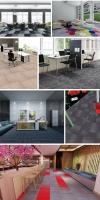 China 520g/sqm Pile Weight Commercial Room Carpet Tiles with PVC Backing and PP Surface for sale