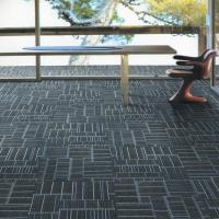 China Washable 50x50cm PP Conference Room Commercial Carpet Tile with Pile Weight 520g/sqm for sale