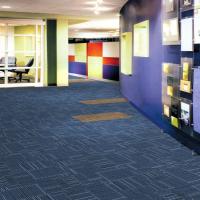 China Washable 50x50cm PP Conference Room Commercial Carpet Tile with Pile Weight 520g/sqm for sale