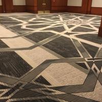 China Rectangle Black and White Hotel Axminster Machine Made Carpets Nylon Print Stock Moquette Wall-to-Wall Carpets for sale