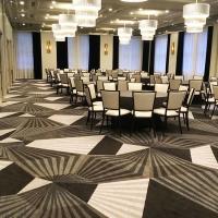 China Rectangle Black and White Hotel Axminster Machine Made Carpets Nylon Print Stock Moquette Wall-to-Wall Carpets for sale