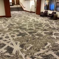 China Rectangle Black and White Hotel Axminster Machine Made Carpets Nylon Print Stock Moquette Wall-to-Wall Carpets for sale