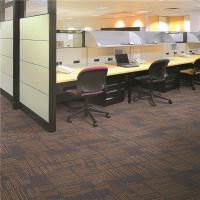China Commercial Cut Pile Nylon Carpet Tile Square Striped Pattern for Office and Hotel Rooms for sale