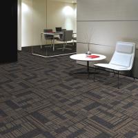 China Commercial Cut Pile Nylon Carpet Tile Square Striped Pattern for Office and Hotel Rooms for sale