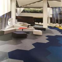 China Modern 50x50 Hexagon Nylon Carpet Tile in 40 Colors Perfect for Offices and Hotels for sale