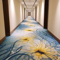 China Non-Slip Axminster Hotel Carpet with Fire Retardant Treatment and Abstract Pattern for sale
