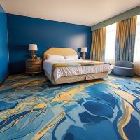China Non-Slip Axminster Hotel Carpet with Fire Retardant Treatment and Abstract Pattern for sale