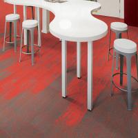 China Square PVC Backing Soundproof Office Commercial Carpet Tiles 25x100cm for Camping for sale