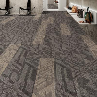 China Customized Color High Traffic Anti-fire Floor Modular Carpet for Office Made of Nylon for sale