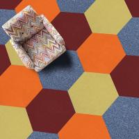 China Machine Tufted Hexagon DIY Color Commercial Carpet Tile for Office Floor Improvement for sale