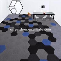 China Machine Tufted Hexagon DIY Color Commercial Carpet Tile for Office Floor Improvement for sale