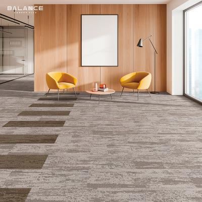 China Commercial 100% SD Nylon Modular Carpet Tile with Pile Height 2.5-6.5mm and Polyester for sale