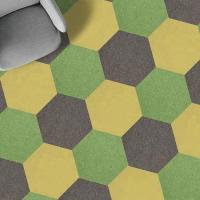 China Hexagon Commercial 100%SD Nylon Carpet Tile Floor Carpet Machine Tufted for Durability for sale