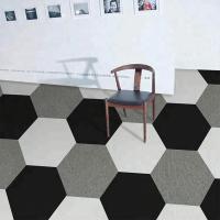 China Hexagon Commercial 100%SD Nylon Carpet Tile Floor Carpet Machine Tufted for Durability for sale
