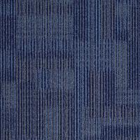China 1/12'' Tufting Gauge Blue Carpet Tiles with PVC Backing and 6.0mm Total Thickness for sale