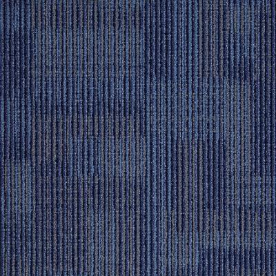 China 1/12'' Tufting Gauge Blue Carpet Tiles with PVC Backing and 6.0mm Total Thickness for sale