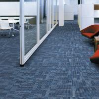 China 1/12'' Tufting Gauge Blue Carpet Tiles with PVC Backing and 6.0mm Total Thickness for sale