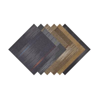 China 5.0mm Total Thickness Wood Pattern Floor Tile Made of Nylon Material for Square Areas for sale