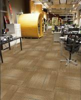 China 5.0mm Total Thickness Wood Pattern Floor Tile Made of Nylon Material for Square Areas for sale