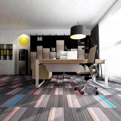 China 50x50 Nylon Carpet Tile for Office Pile Height 4.0 /-0.5mm Commercial Room Efficiency for sale