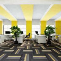 China 50x50 Nylon Carpet Tile for Office Pile Height 4.0 /-0.5mm Commercial Room Efficiency for sale