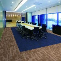China Non woven back purple carpet tile commercial and square shape with beautiful pattern for sale