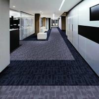 China Non woven back purple carpet tile commercial and square shape with beautiful pattern for sale
