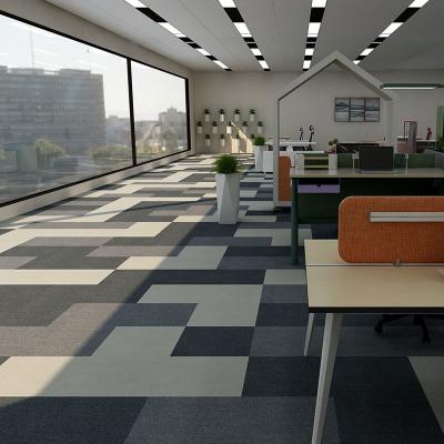 China Office Stock of 50x50 Carpet Tiles with 450g/sqm Pile Weight in Bulk for sale