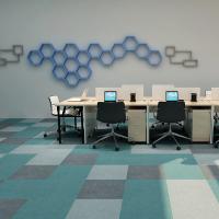 China Office Stock of 50x50 Carpet Tiles with 450g/sqm Pile Weight in Bulk for sale