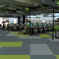 China Office Stock of 50x50 Carpet Tiles with 450g/sqm Pile Weight in Bulk for sale