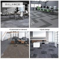 China 460g/sqm Pile Weight Commercial Room PVC Backing Floor Carpet Tiles for Office Usage for sale