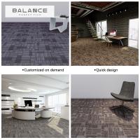 China 50x50cm PVC Backing Carpet Tiles in Abstract Pattern for Office Living Hotel Hallway for sale