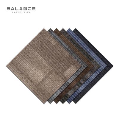 China Commercial Room Cushioned Modular Carpet Tiles with PVC Backing and Waterproof Material for sale