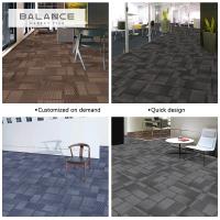 China Commercial Room Cushioned Modular Carpet Tiles with PVC Backing and Waterproof Material for sale