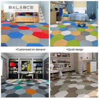 China Plain Hexagon Floor Kindergarten Carpet Tiles with Medium Pile Height and Modular Design for sale