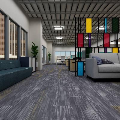 China Modern Office Room Carpet Tile with Square Pattern Design and Nylon Material for sale